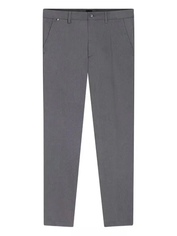 BOSS Pressed-crease Tapered Trousers - Grey
