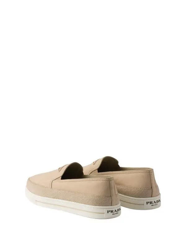Prada Cotton Canvas Slip-on Loafers