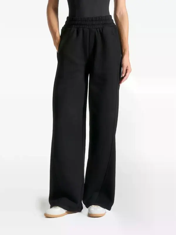 Manière De Voir Iris Relaxed Joggers Wide Leg Sweatpants - Black