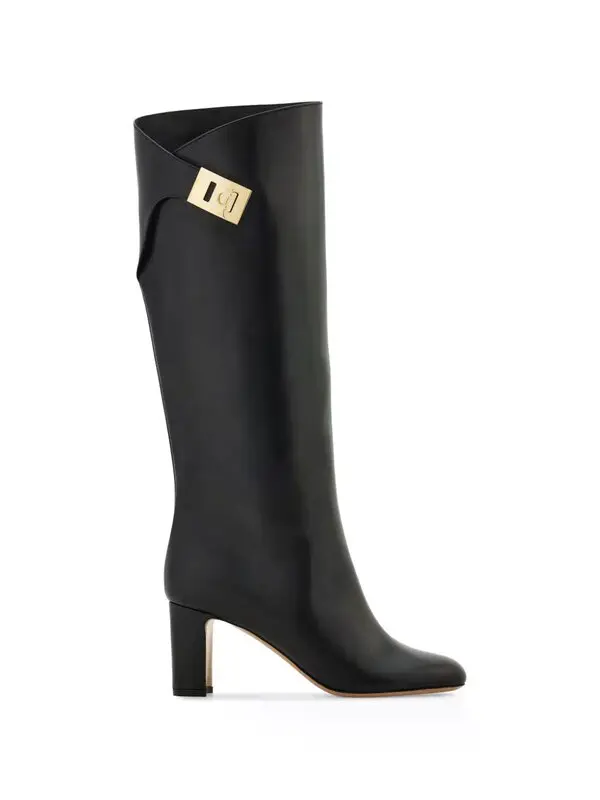 FERRAGAMO Hug Buckle Boots - Black