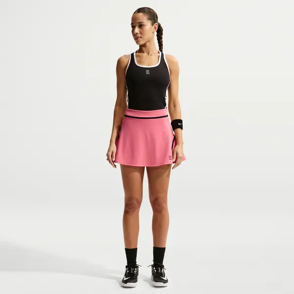 Nike Court Advantage Dri-fit High-waisted Tennis Skirt - Pink