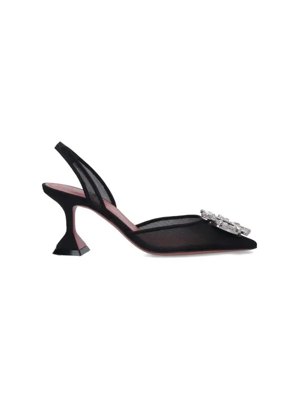 Amina Muaddi Begum" Slingback - Black