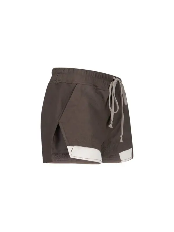 Rick Owens Macassar Waxy Leather Shorts - Brown