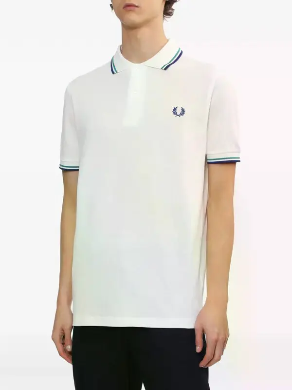 Fred Perry Twin-tipped Polo Shirt - White