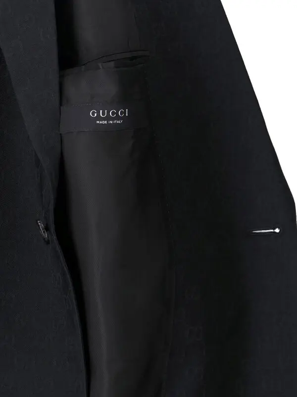 Gucci Gg' Single-breasted Wool Blend Blazer