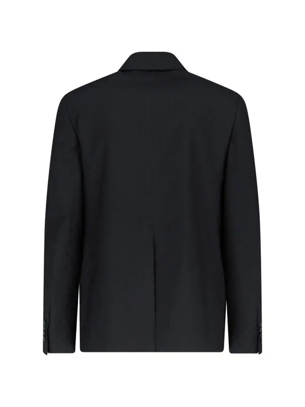 Gucci Single-breasted Wool Blend Blazer "gg