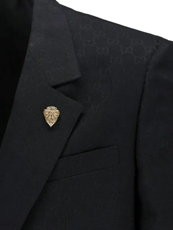 Gucci Single-breasted Wool Blend Blazer "gg
