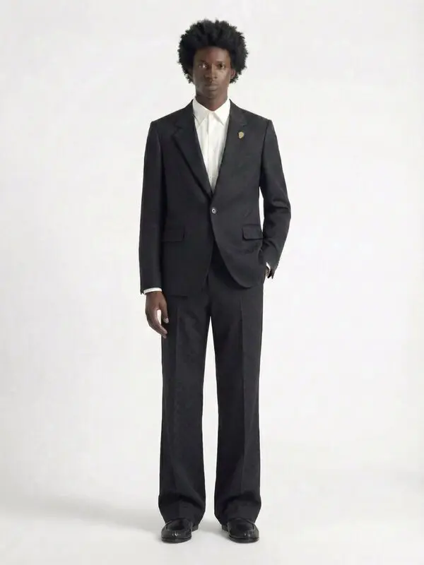 Gucci Wool Pants With Gg Motif