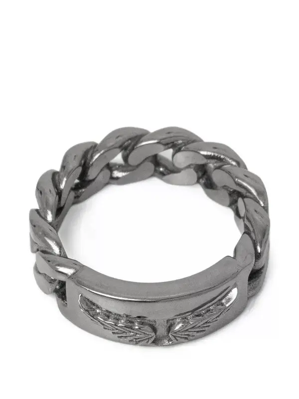 Zadig&Voltaire Engraved Wing Chain Ring - Grey