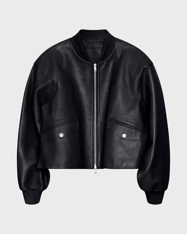 STAND STUDIO Callum Leather Bomber Jacket