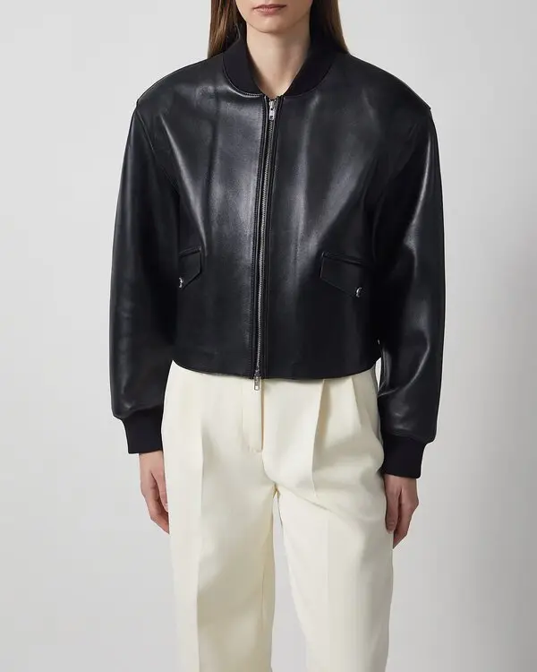 STAND STUDIO Callum Leather Bomber Jacket