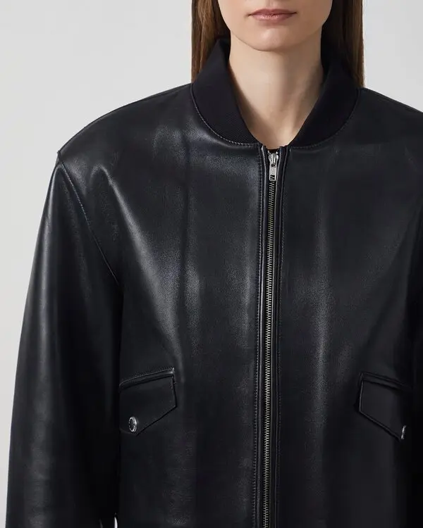 STAND STUDIO Callum Leather Bomber Jacket