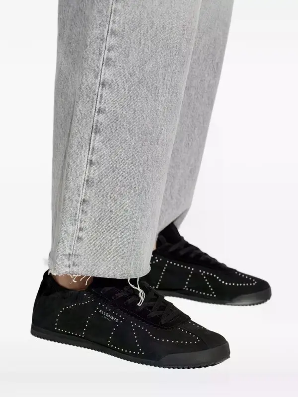 ALLSAINTS Studded Leather Sneakers - Black