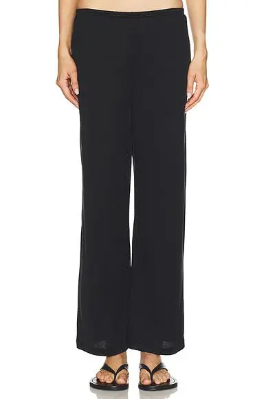 TOTEME Cotton Silk Pj Pant - Black