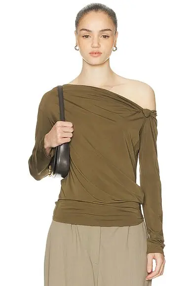 EAVES Jayne Off Shoulder Top - Capers