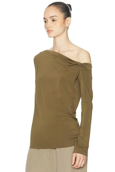 EAVES Jayne Off Shoulder Top - Capers