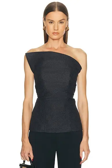 EAVES Helge Wool Flannel Structured Top