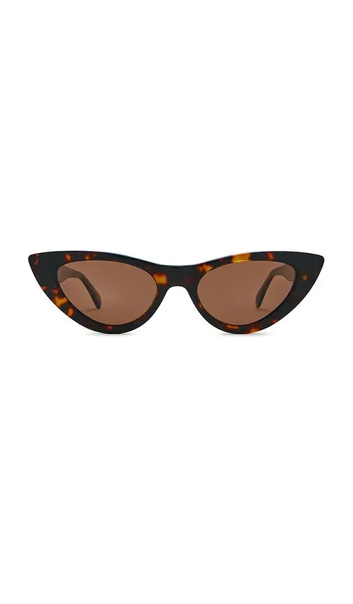ANINE BING Marsais Sunglasses In Brown - Dark Tortoise