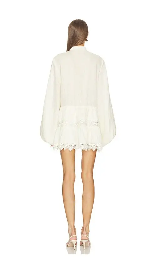 Bardot Antonia Lace Trim Mini Dress - Eggnog
