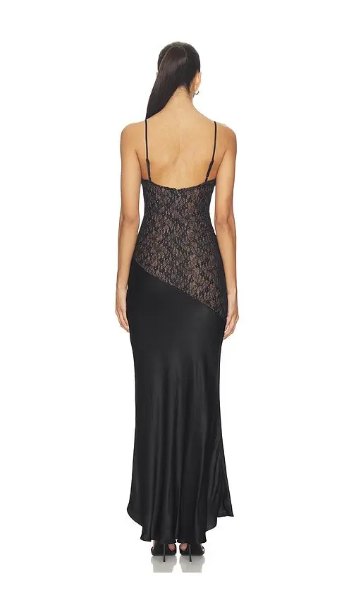 Bardot Aralia Lace Satin Maxi Dress