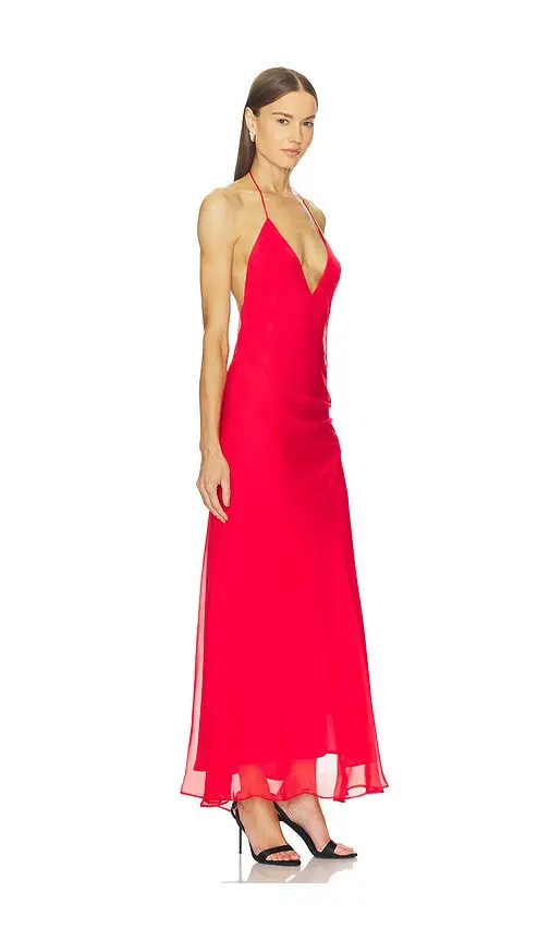 Bardot Cyrel Cut Out Maxi Dress - Fire Red