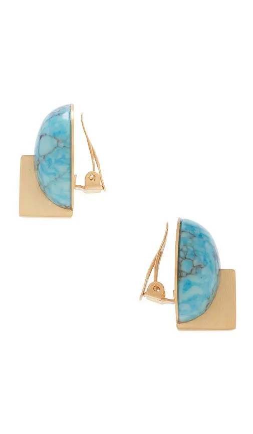 Cult Gaia Una Earring In Teal
