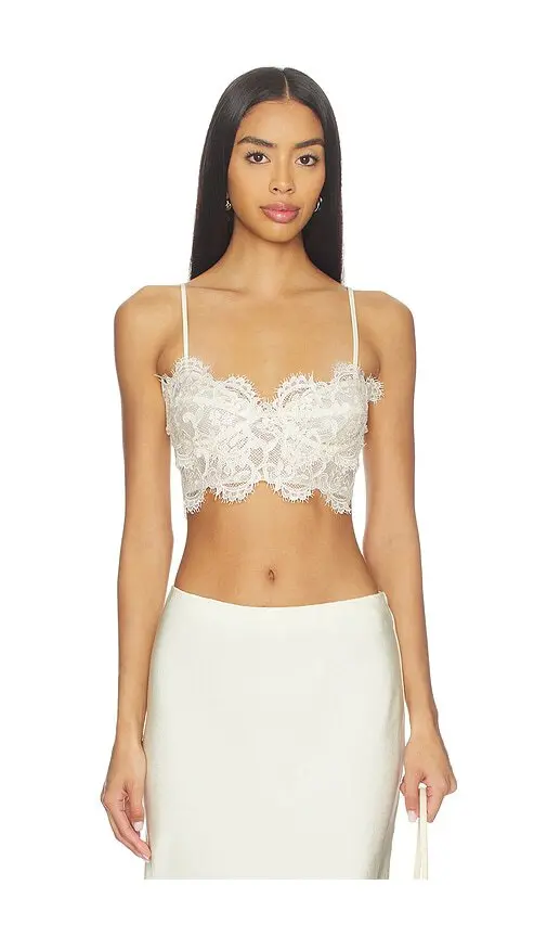 Bardot Linella Lace Bralette In Lemon - Ivory