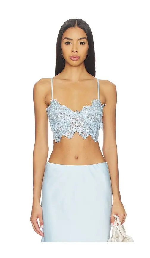 Bardot X Linella Lace Bralette In Blue - Soft Blue
