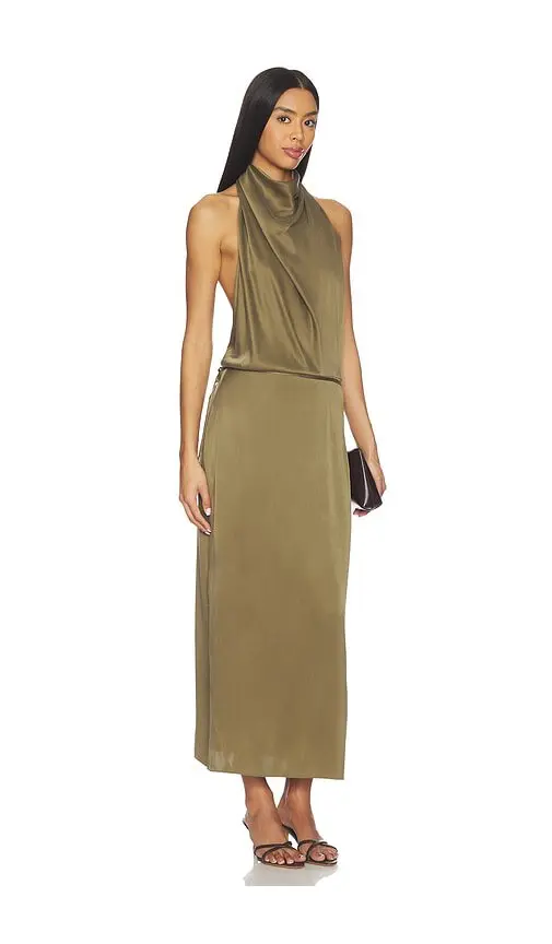EAVES Frida Silk Dress - Olive