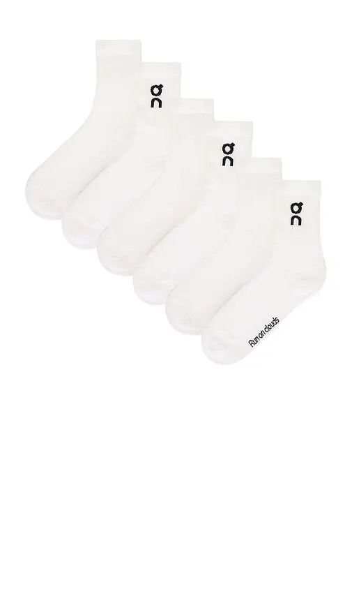On Logo Sock 3-pack - White