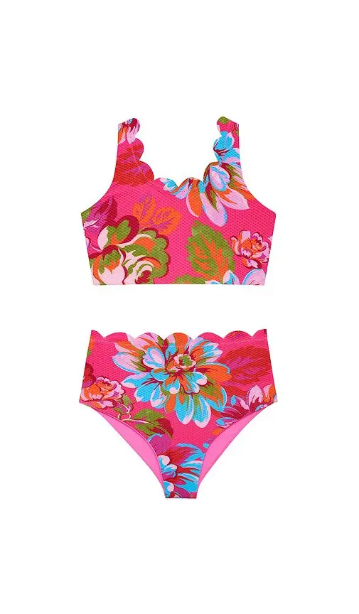 Beach Riot Little Madison & Bea Set In Pink - Sugar Bloom