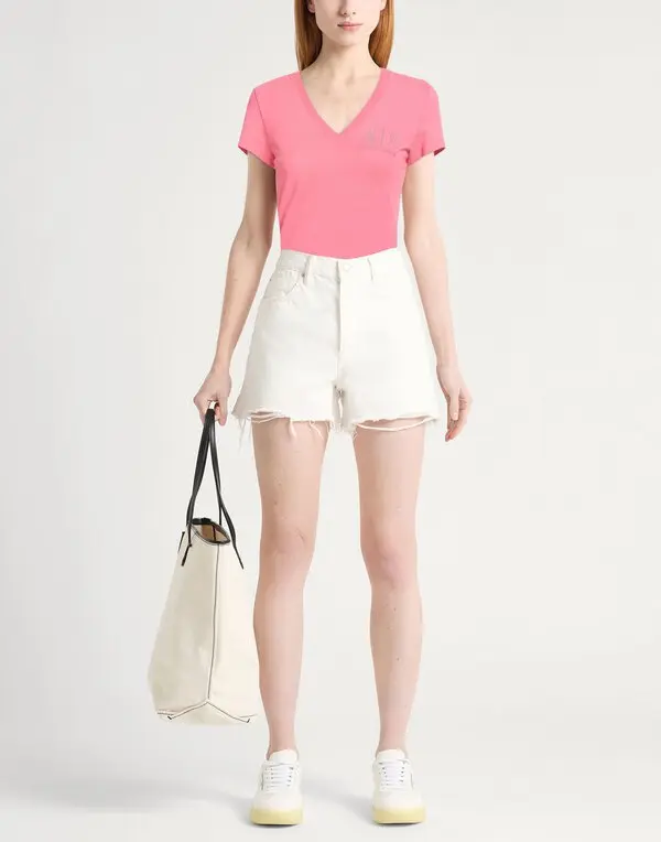Armani Exchange Jersey T-shirt With Appliqués - Red
