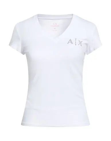 Armani Exchange T-shirt In Cotton And Elastane - White
