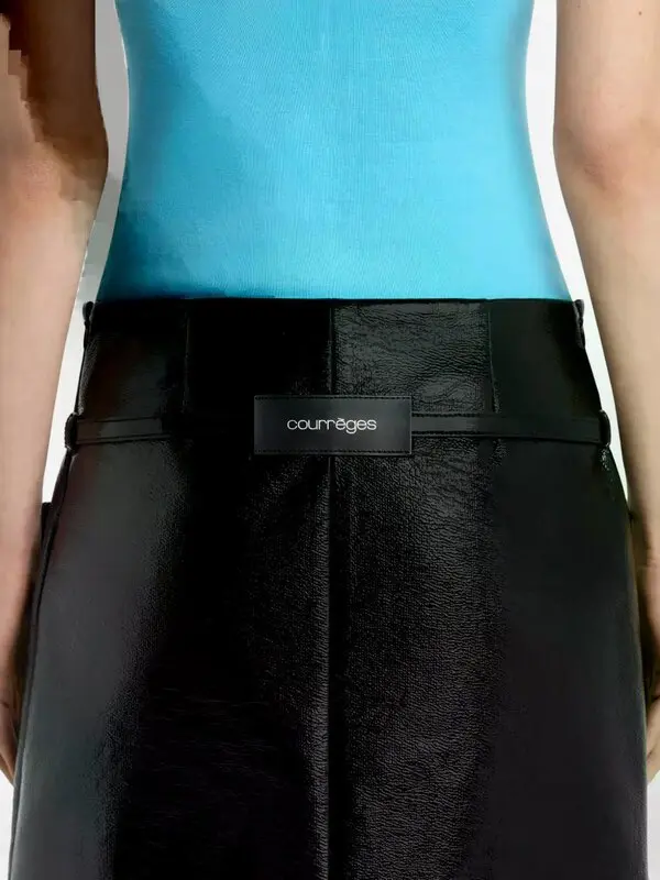 COURREGES Logo-embroidered Halterneck Top