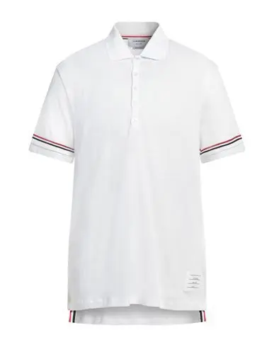 Thom Browne Polo Shirt Size Cotton, Elastane - White