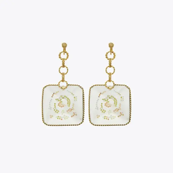 Tory Burch Runway Swirl Drop Earrings - Gold