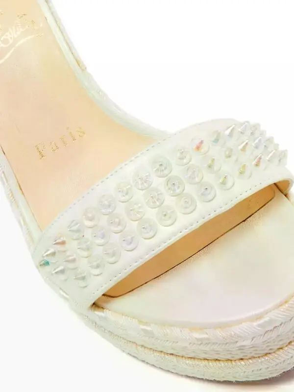 CHRISTIAN LOUBOUTIN Madmonica Spiked Wedge Espadrilles