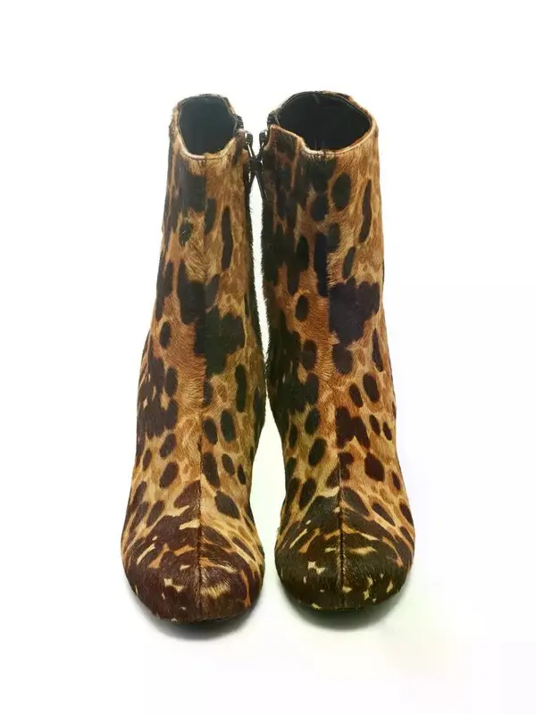 Balenciaga Leopard-pattern Ankle Boots