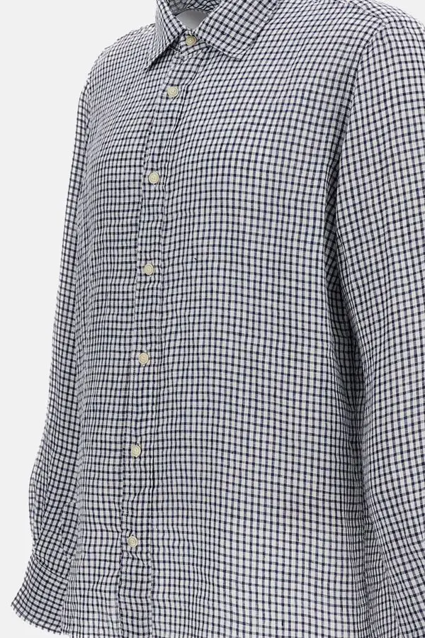 ORIGINAL VINTAGE Checked Linen Shirt - Multicolor