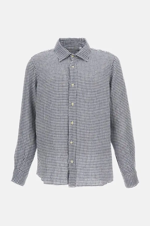 ORIGINAL VINTAGE Checked Linen Shirt - Multicolor