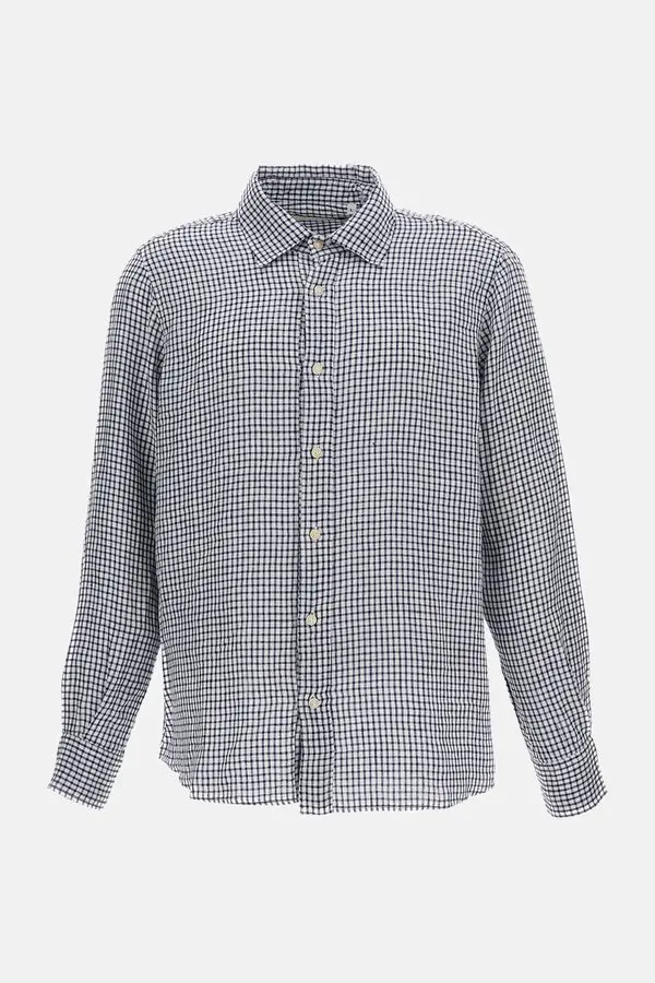ORIGINAL VINTAGE Checked Linen Shirt - Multicolor