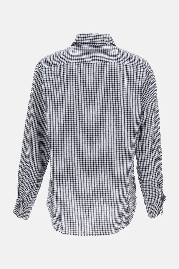 ORIGINAL VINTAGE Checked Linen Shirt - Multicolor