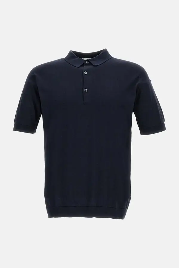 John Smedley Short-sleeved Polo Shirt - Blue