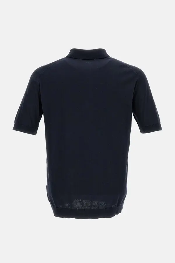 John Smedley Short-sleeved Polo Shirt - Blue
