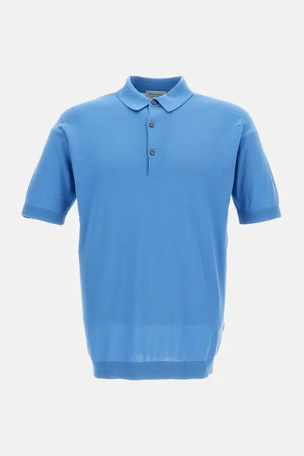 John Smedley Short-sleeved Polo Shirt - Blue