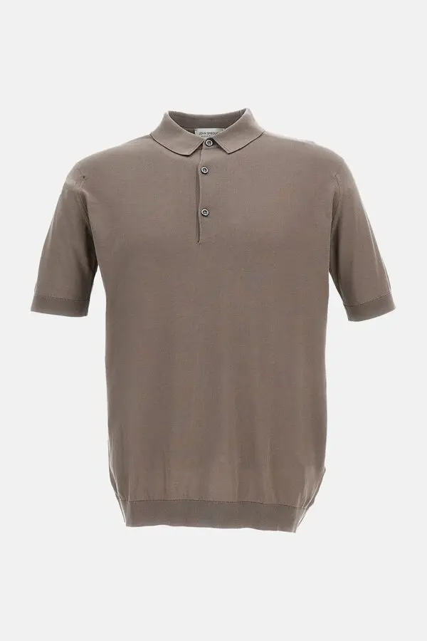 John Smedley Short-sleeved Polo Shirt - Beige