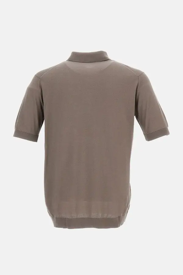 John Smedley Short-sleeved Polo Shirt - Grey
