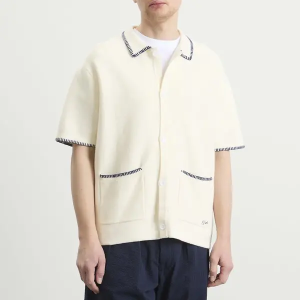 SERVICE WORKS Blanket Stitch Knit Polo