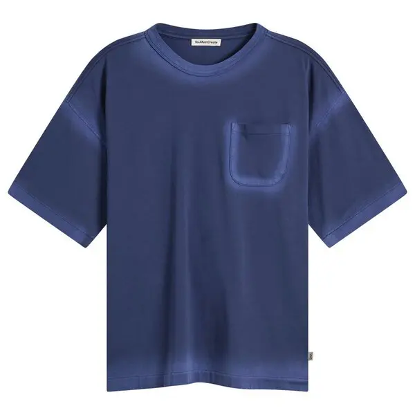 You Must Create Spray Triple Pocket T Shirt - Blue