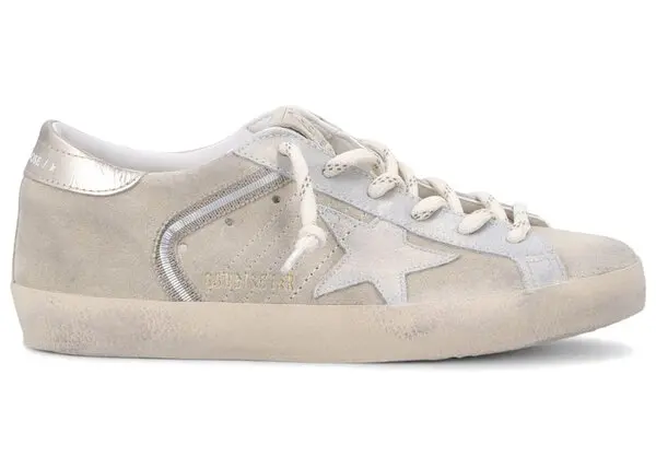 GOLDEN GOOSE Superstar Suede - Beige/platinum